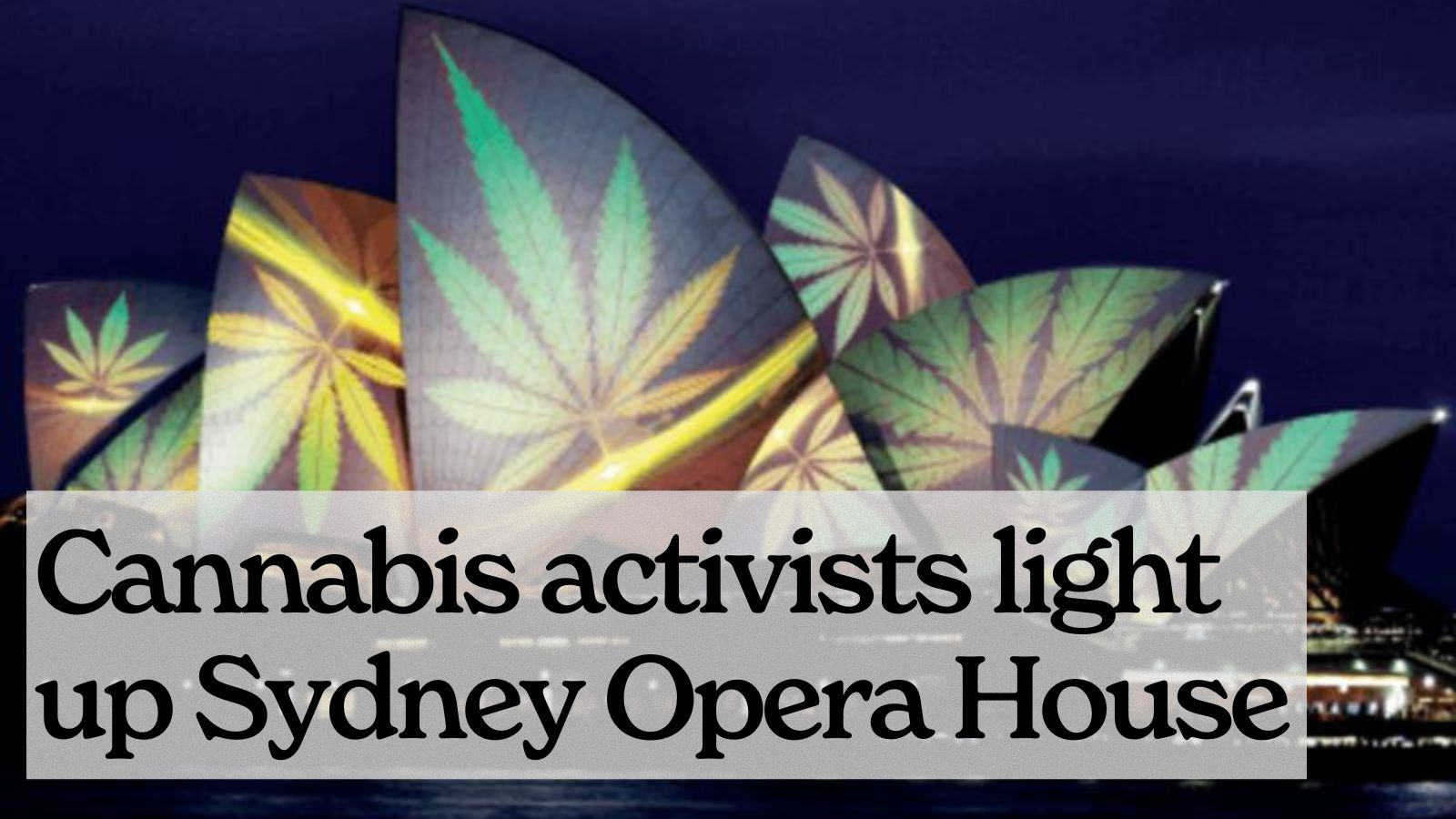 Cannabis Activists Face Charges For lluminating Sydney Opera House ...